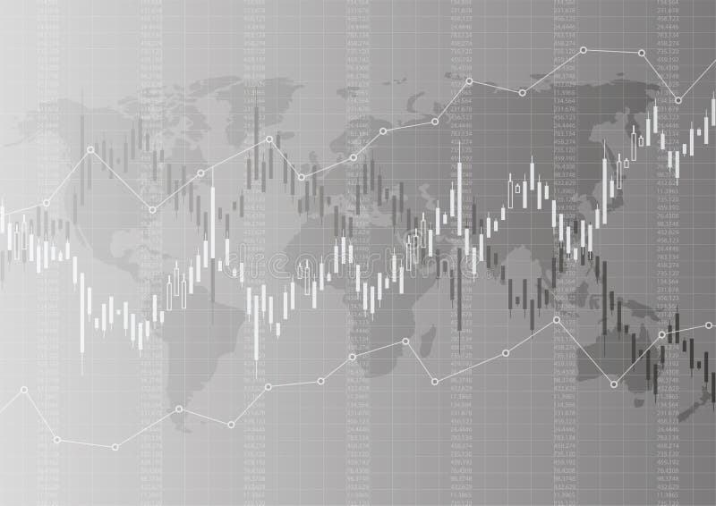 Abstract Financial Chart with Stock Graph Market.Vector Illustration ...