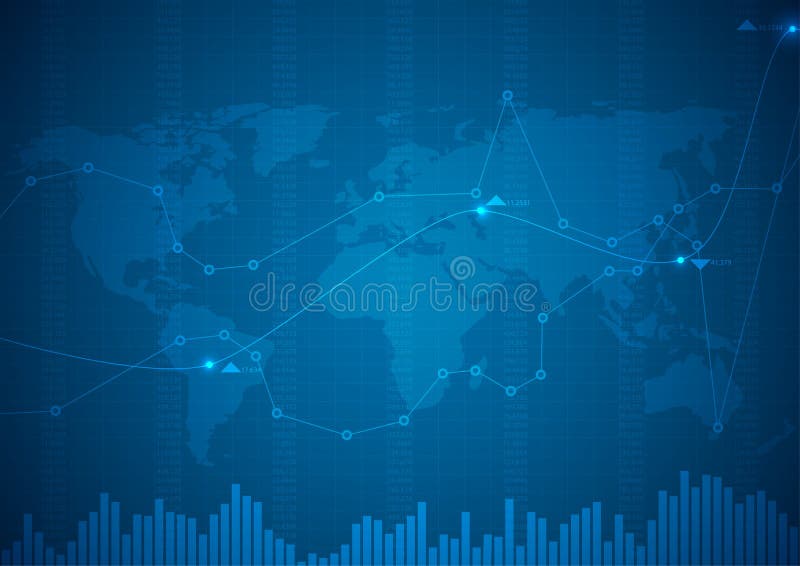 Abstract Financial Chart With Stock Graph Market.Vector Illustration ...