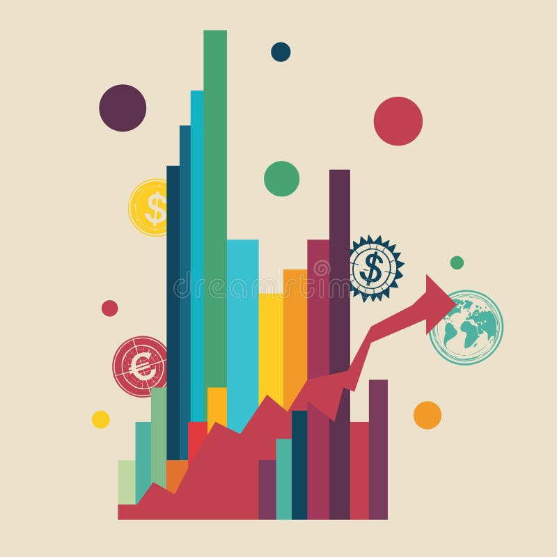 Abstract financial chart stock vector. Illustration of businrss - 341663677