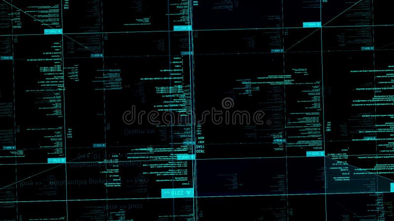Abstract Recording Analysis, Informational Background, Technology and Data Concept. Animation ...