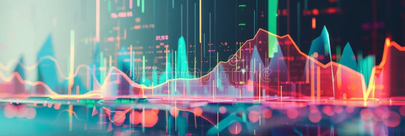 Abstract Financial Data Visualization Stock Illustration - Illustration ...