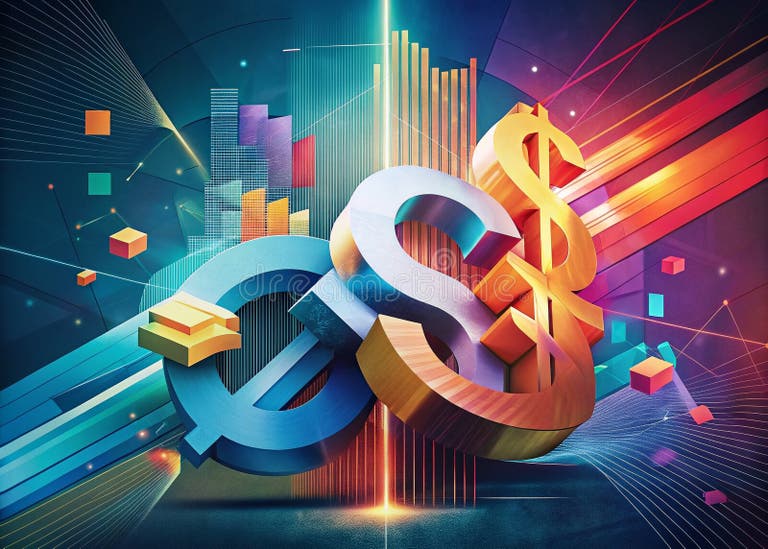 Abstract Financial Design Dynamic Lines and Vibrant Colors Create a ...
