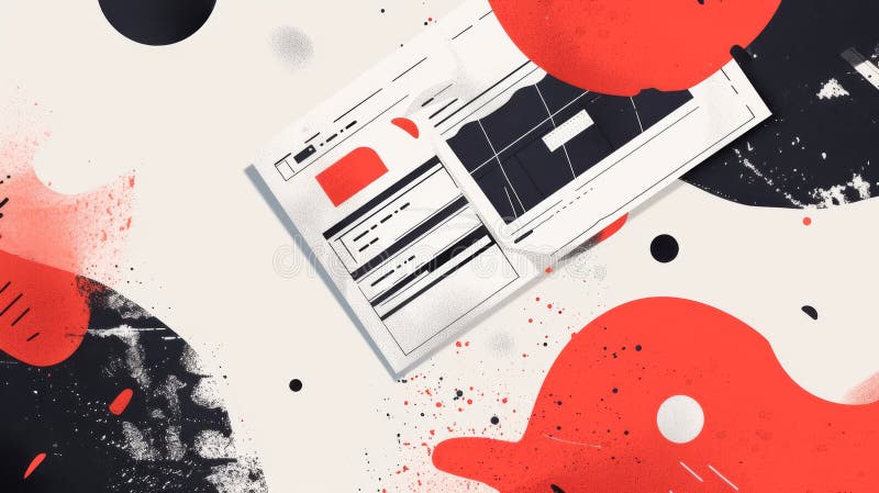 Abstract Financial Document Illustration with Dynamic Elements Stock ...