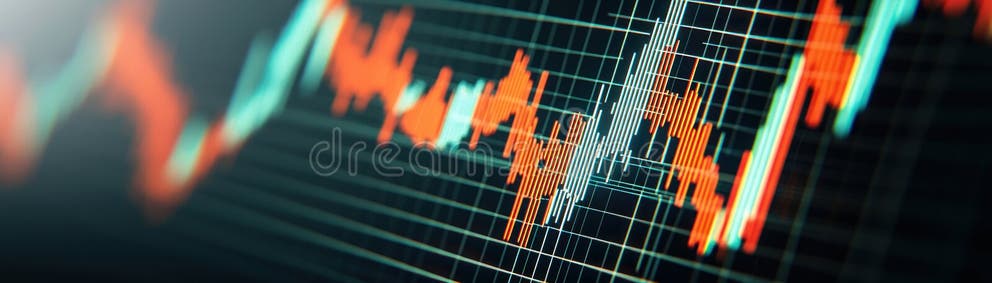 Abstract Financial Graph with Fluctuating Lines and Vibrant Colors ...