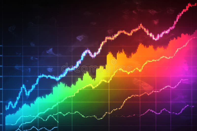 Abstract Financial Graph of Global Stock Market. Stock Illustration ...