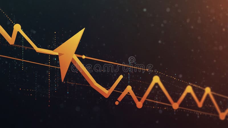 Abstract Financial Graph with Upward Arrow Indicating Growth and ...