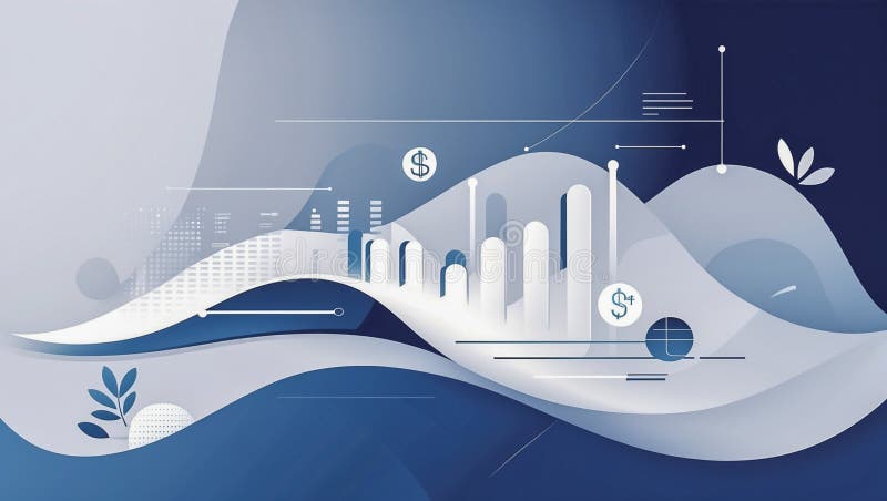 Abstract Financial Growth Infographic Design Stock Illustration ...