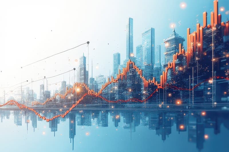 Abstract Financial Market Visualization Stock Illustration ...