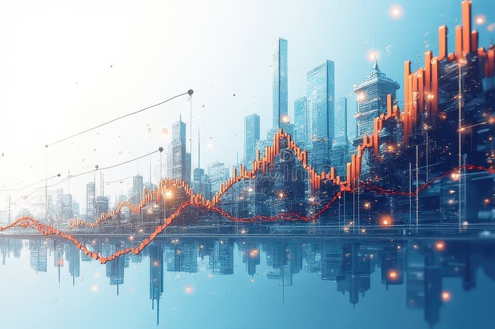 Abstract Financial Market Visualization Stock Illustration ...