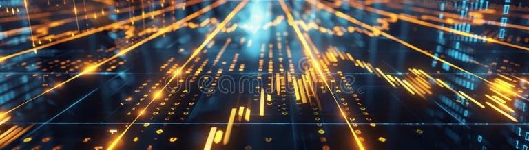 Abstract Financial and Technology Data Visualization Stock Illustration ...