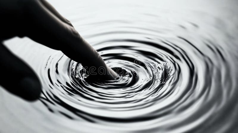 Abstract Finger Swirl Texture in Black and White ,Full Depth of Field ...