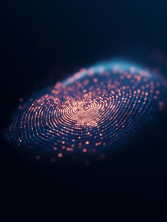 Abstract Fingerprint, Data Visualization. Stock Image - Image of light ...