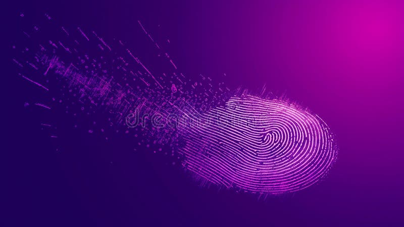 Purple and Pink Abstract of Fingerprint on Gradation. Generative AI ...