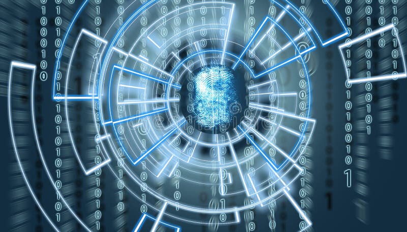 Computer Matrix Background Art Design. Digits on Screen Stock Image ...