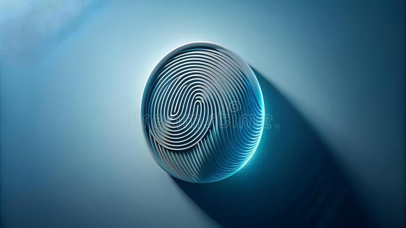 Abstract Fingerprint Security Circle with Gradient Shadows Generative ...