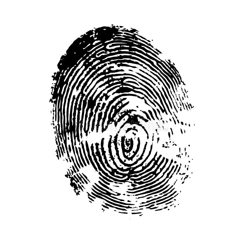 Abstract Fingerprint Silhouette Design on Transparent Background Stock ...
