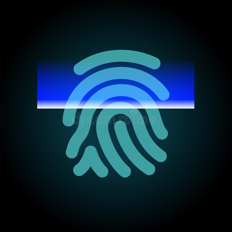 Abstract Fingerprints Scanning Process - Access Control System ...