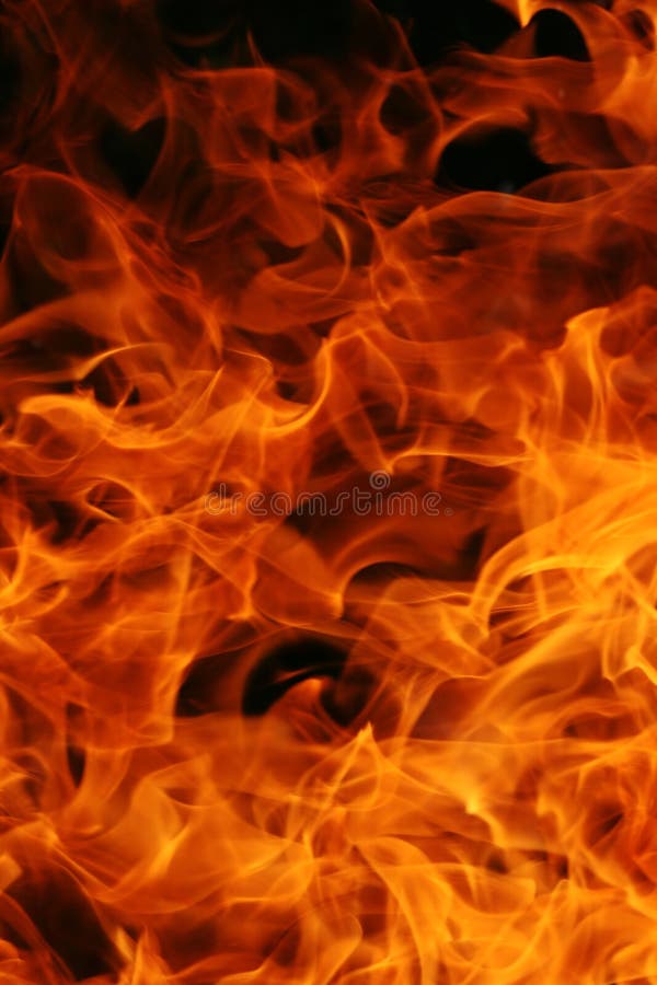 Fire Isolated on White Background. Stock Photo - Image of black ...