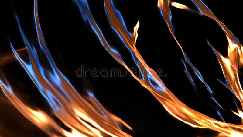 Abstract Fire Background with Blue Flames Stock Footage - Video of ...