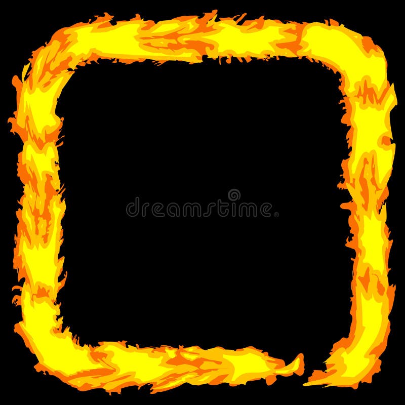 Abstract Fire Color Grungy Border Vector Frame Stock Vector ...