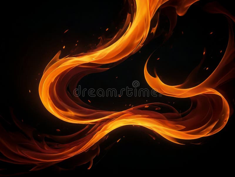 Abstract Fire 3D Graphics stock illustration. Illustration of smooth ...