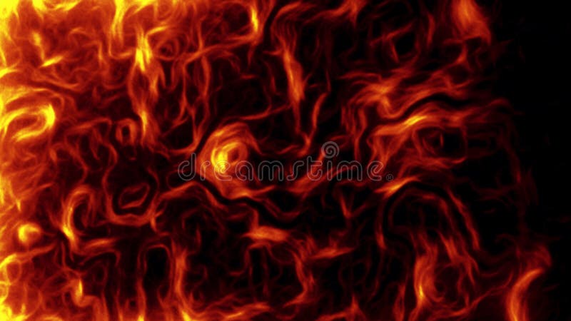 Abstract Fire Drawing on Black Background Stock Illustration ...