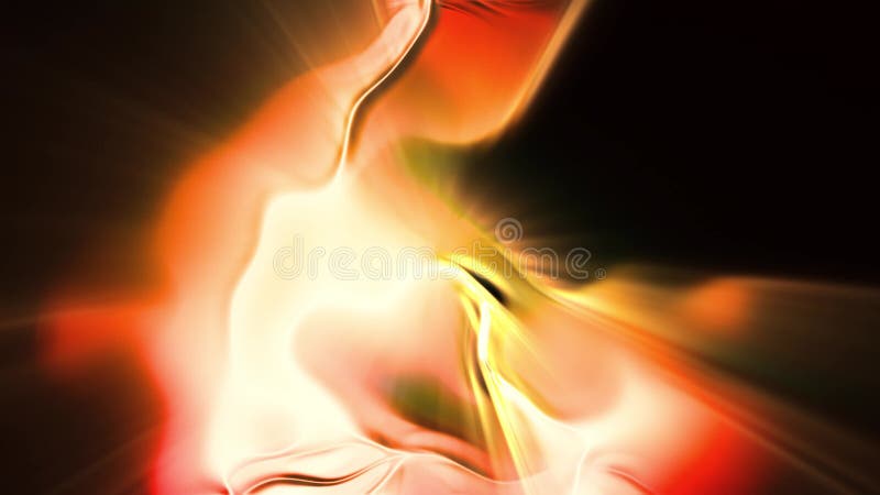 Abstract Fire Element Video Still. Dynamic Flow of Orange, Yellow ...