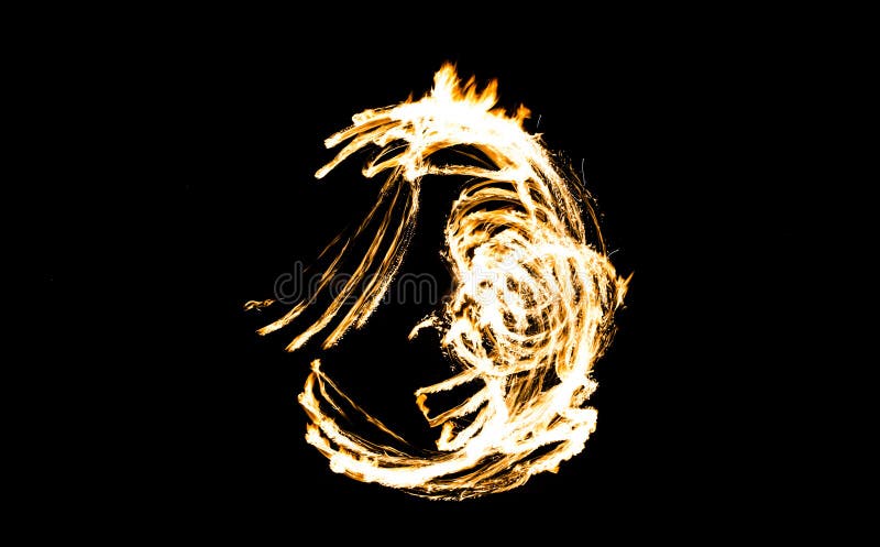 Abstract Fire Figure Burning Outdoor Stock Photo - Image of individual ...