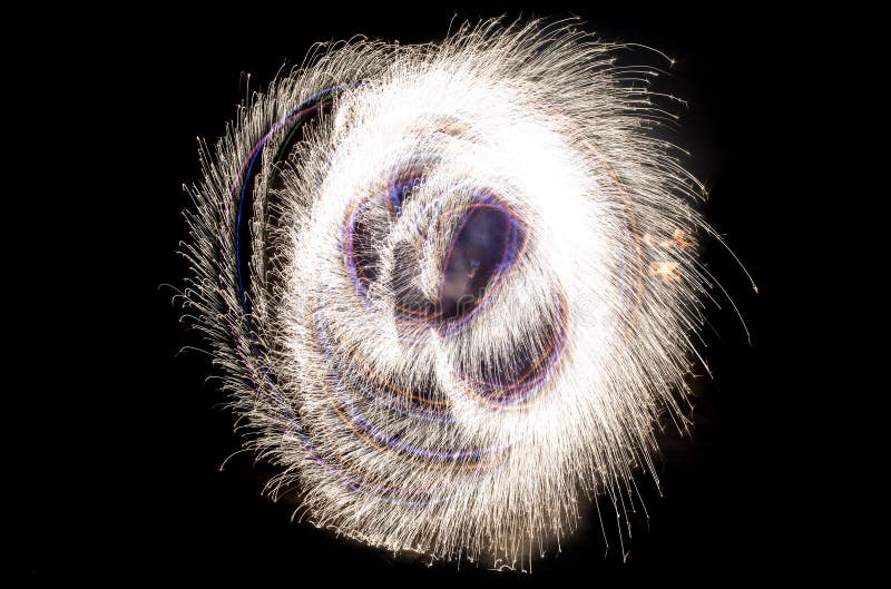 Abstract Fire Figure Burning Outdoor Stock Image - Image of dark ...