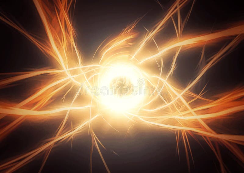 Exploding Abstract Fire Flame Background Stock Illustration ...