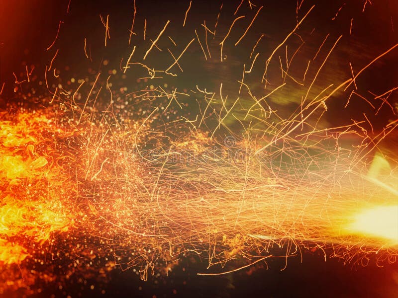 Exploding Abstract Fire Flame and Black Background Stock Image - Image ...