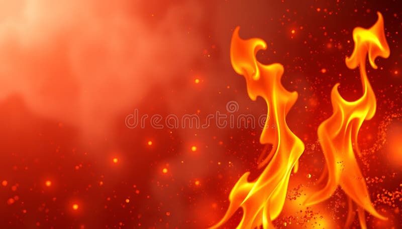 Abstract Fire Flame Burst, Representing Dynamic Energy and Intense Heat ...