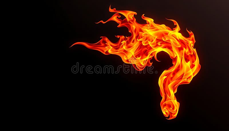 Abstract Fire Flame Design, Representing Abstract Art, Fire Effects ...