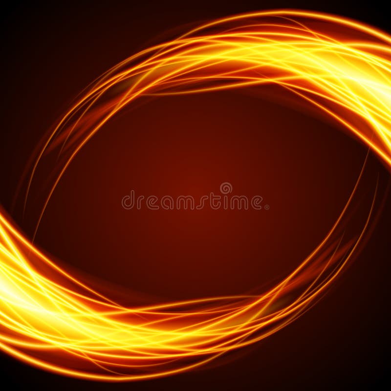 Abstract Fire Flame Light on Black Background Illustration. Stock ...