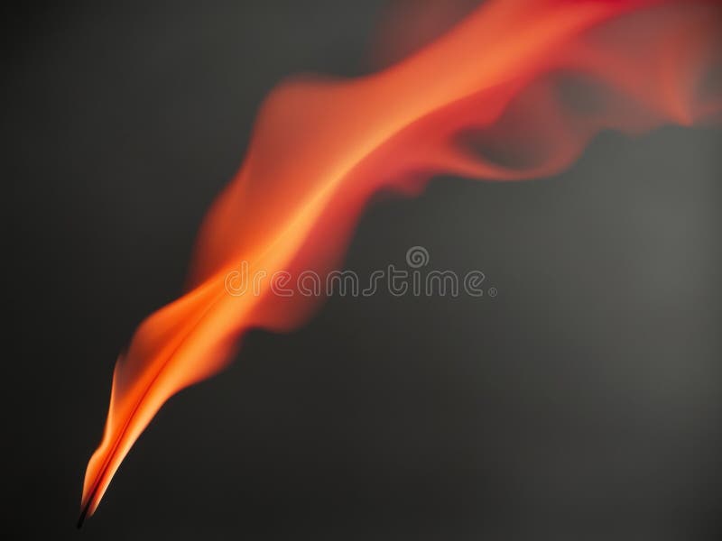 Abstract Fire Flame Shape Rising on Black Background Dynamic Motion ...