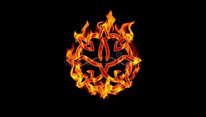 Abstract Fire Flames Design, Depicting Dynamic Energy and Fiery Graphic ...