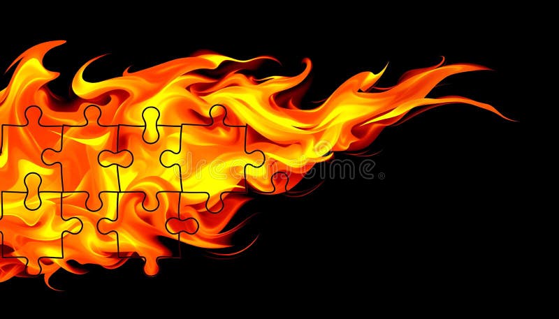 Abstract Fire Flames Design Element, Showcasing Fiery Patterns and ...