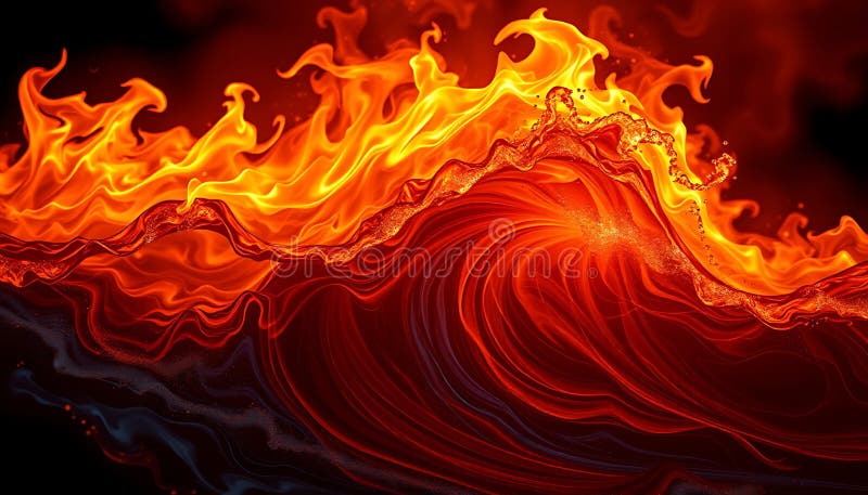 Abstract Fire Flames Dynamic Energy and Fiery Texture Generative AI ...