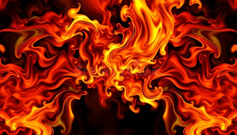 Abstract Fire Flames, Dynamic Texture and Burning Design Generative AI ...