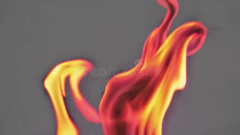 Abstract Fire Flames on Gray Background, Dynamic Energy and Motion ...