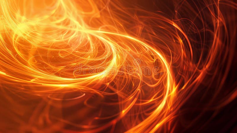Abstract Fire Flames Loop on Black Background Stock Illustration ...