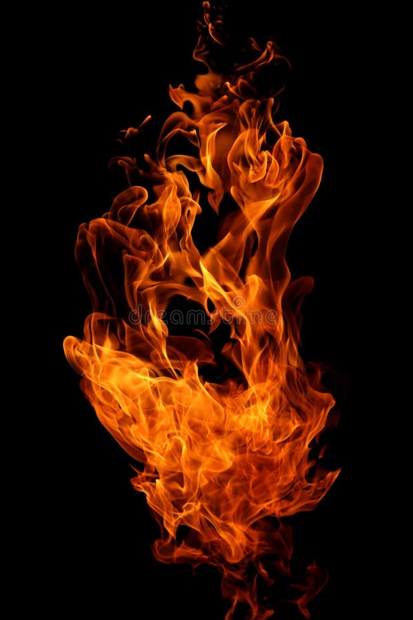 Abstract Fire Flames Movement on Black Background Stock Photo - Image ...