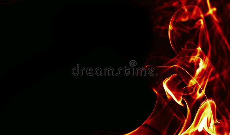 Abstract Fire Frame on Black Bacground Stock Image - Image of border ...