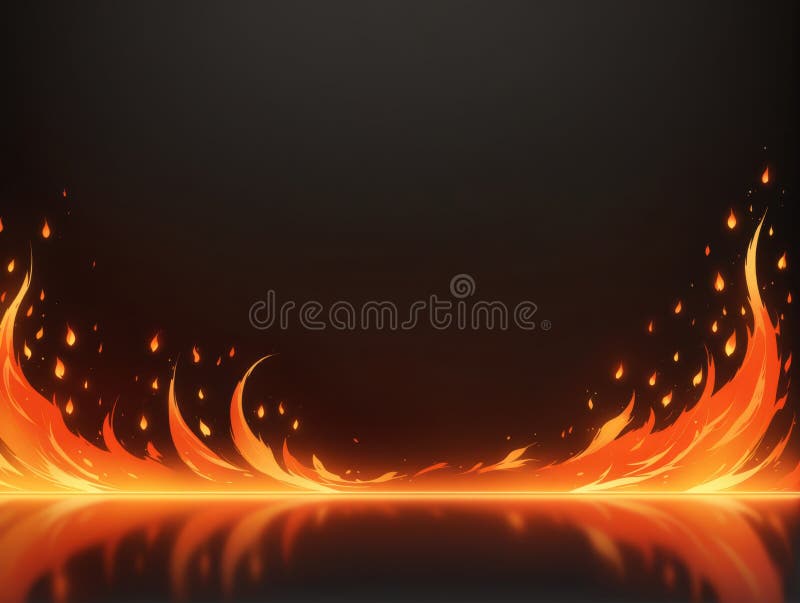 Abstract Fire Graphics Anime Style Stock Illustration - Illustration of ...