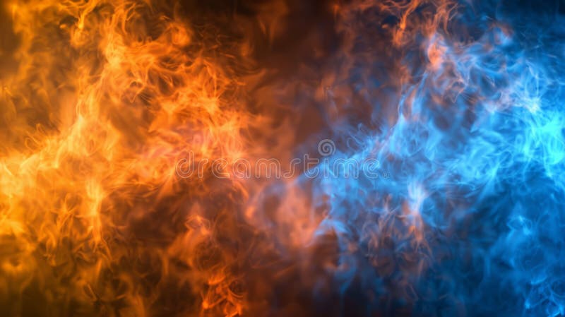 Abstract Fire and Ice Background: Hot Vs Cold Energy Concept Stock ...