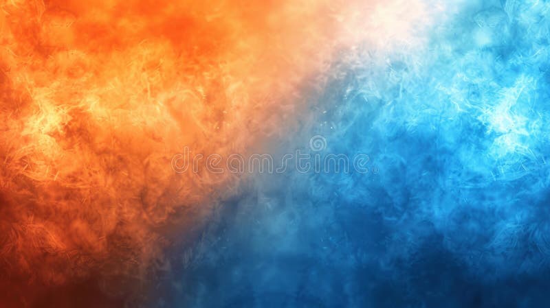 Abstract Fire and Ice Background, Orange and Blue Texture, Fluid Art ...