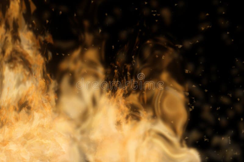 Abstract Fire Isolated In Black Stock Illustration - Illustration of ...