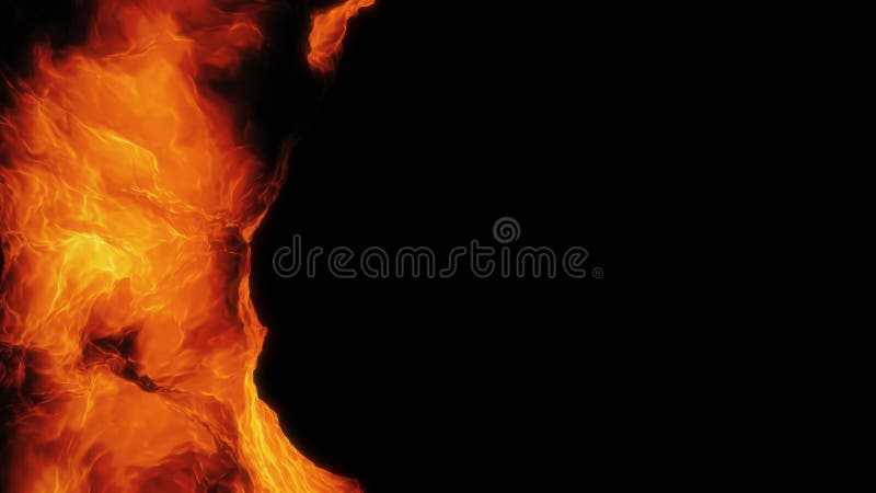 Abstract Fire Left Frame Column Stock Illustration - Illustration of ...