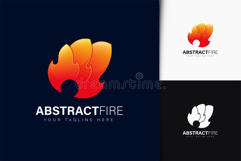 Abstract Fire Logo Design with Gradient Stock Vector - Illustration of ...