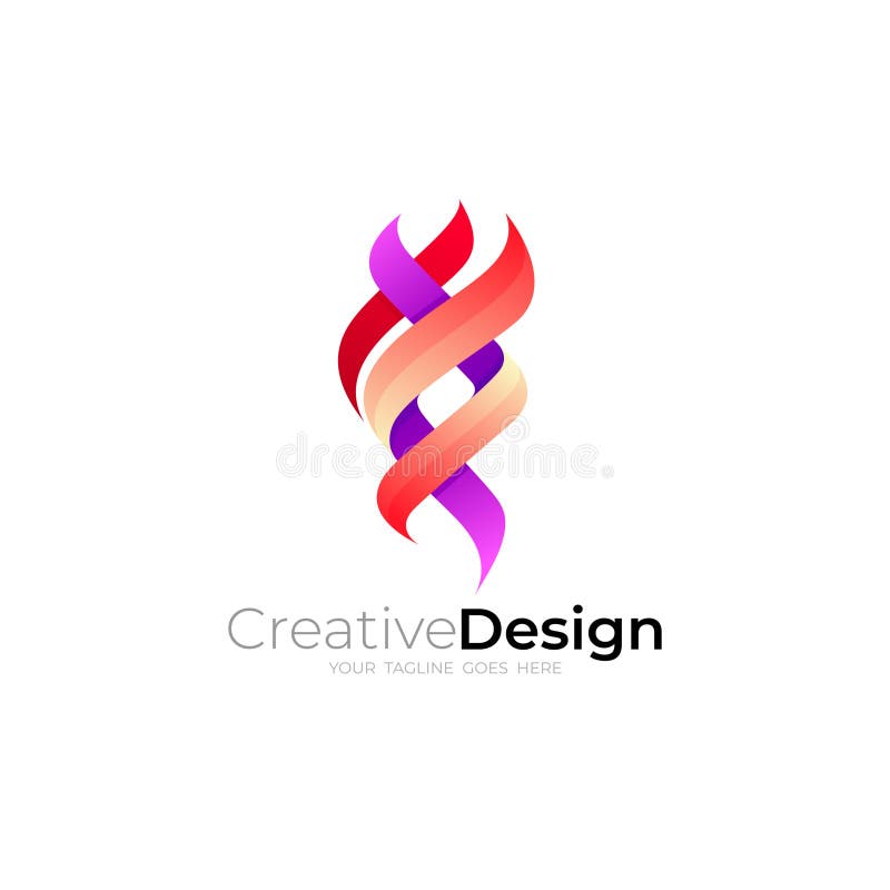 Abstract Fire Logo Template, Red Color, Burning Flames Logos Stock ...